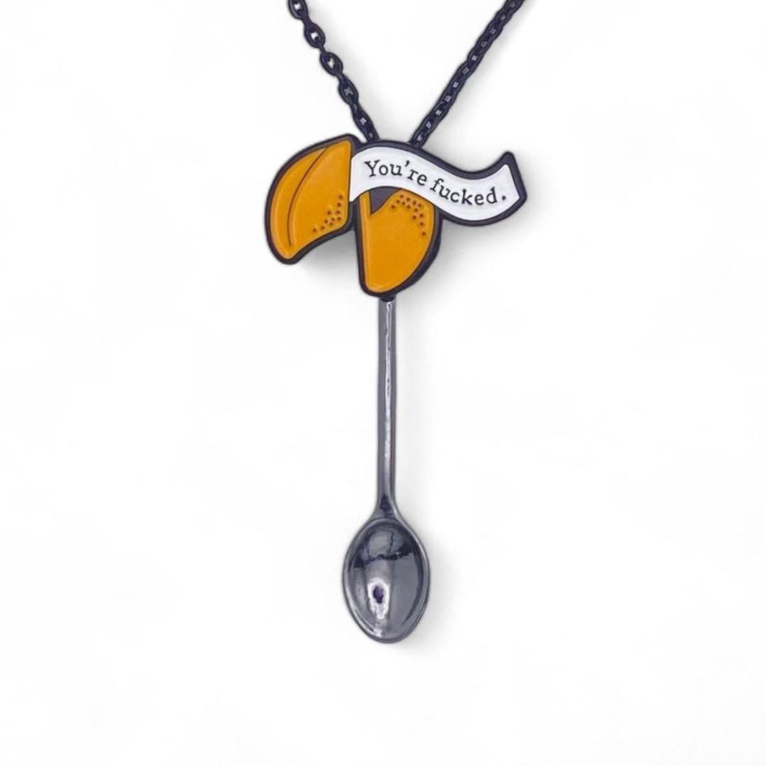 You're F*cked Fortune Cookie Small Spoon Necklace | Mini Novelty ...