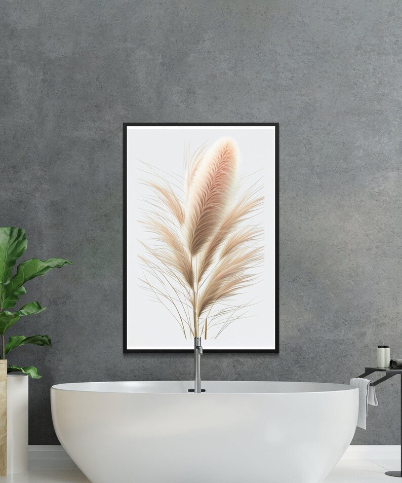Pampas Grass With Love Posters Plant Photo Printable Painting DIGITAL ...