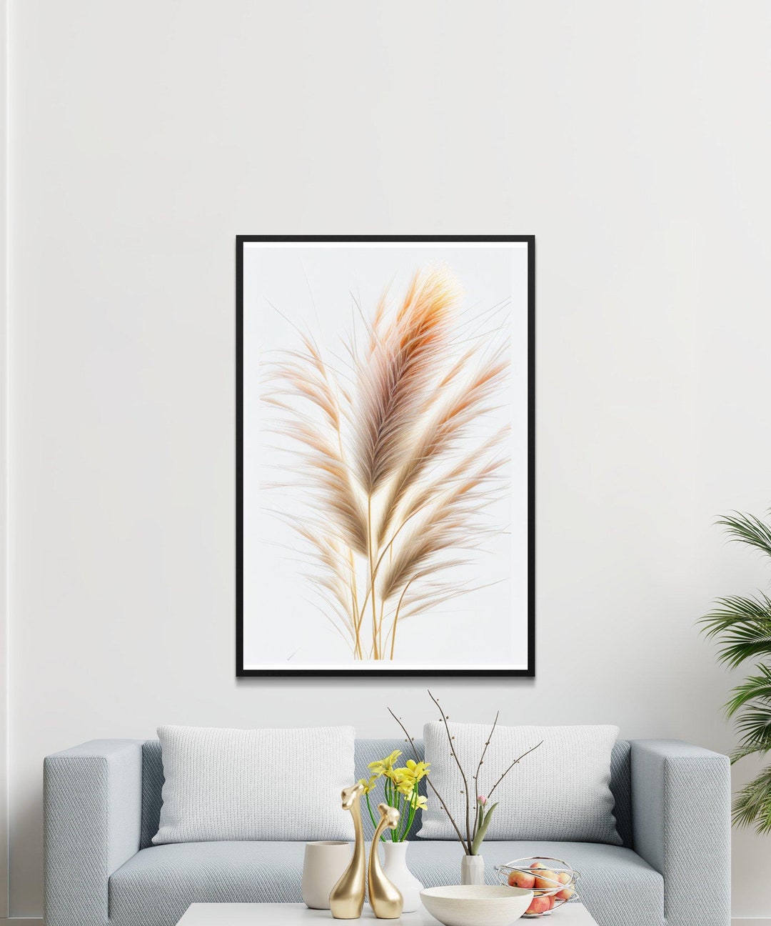 Pampas Grass With Love Posters Plant Photo Printable Painting DIGITAL ...