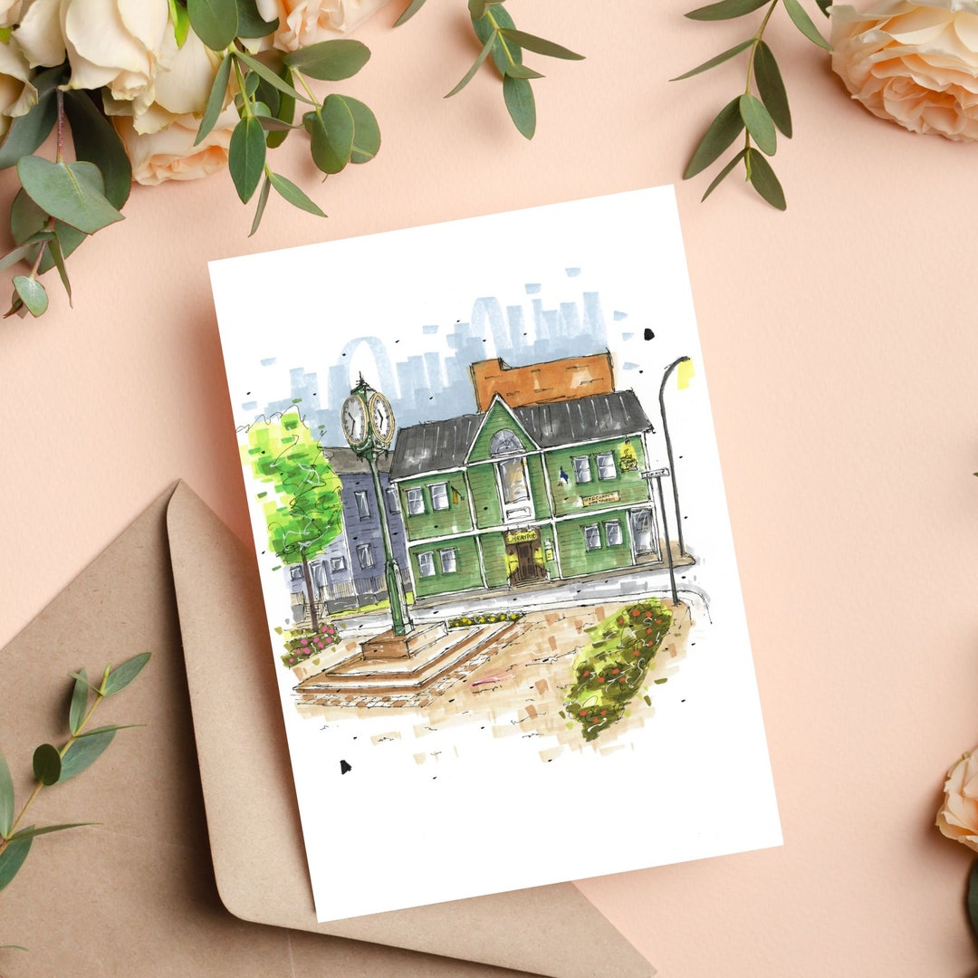 The Library Pub Wolfville, Urban Sketch, Art Print, Downtown Sketcher ...