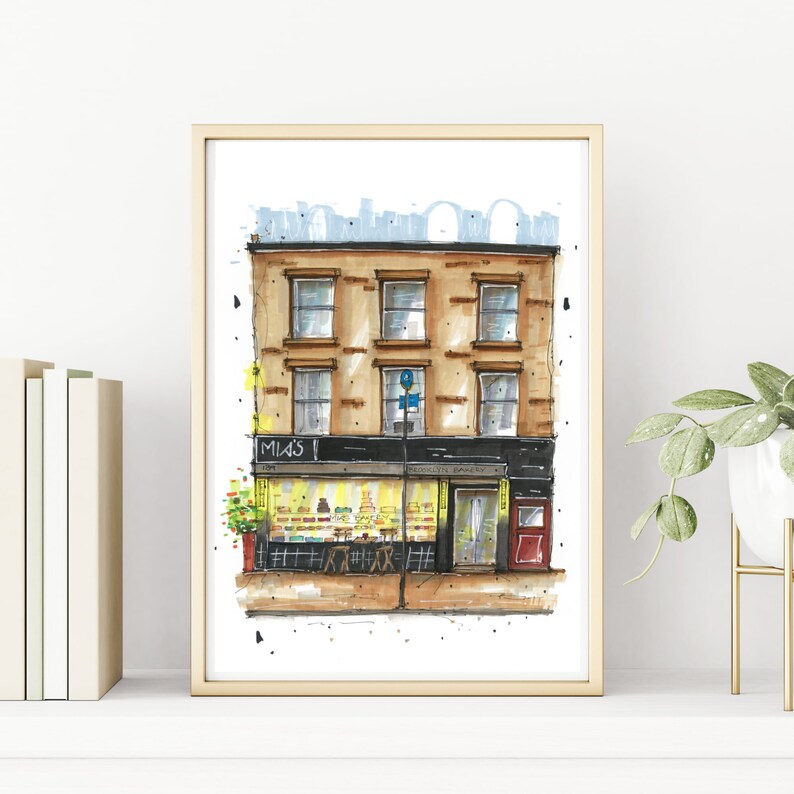 Mia's Brooklyn Bakery Storefront Print Architecture - Etsy
