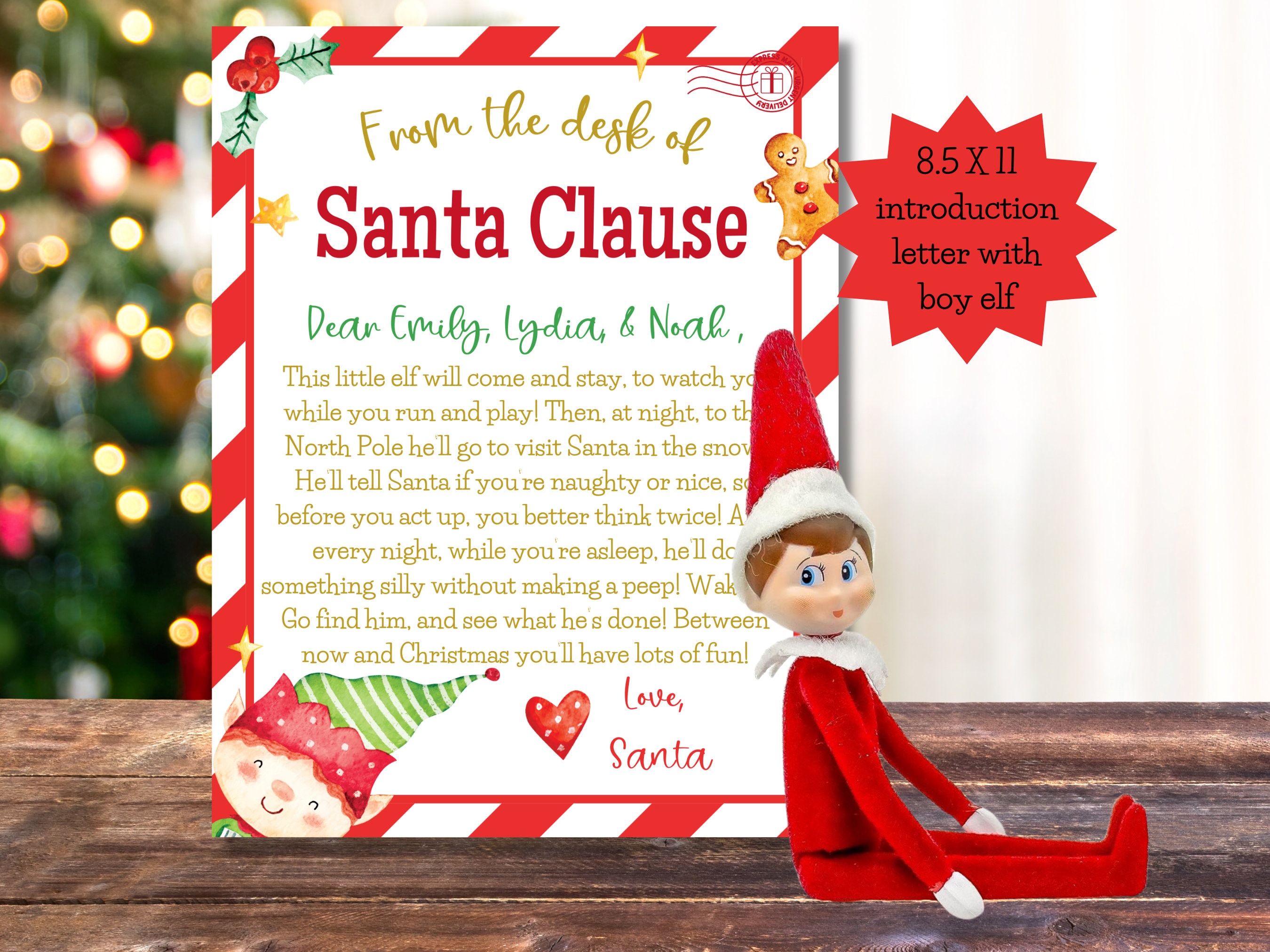 Christmas Elf Introduction, Elf Kit, Letter From Santa, Elf Printable ...