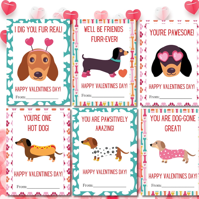 Dog Valentine Card - Etsy