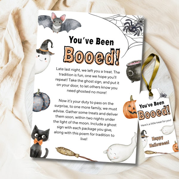 Youve Been Booed, Weve Been Booed, Halloween Printable, Halloween Gift ...