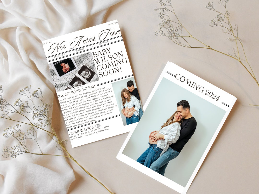 Pregnancy Newspaper Announcement, Grandparent Pregnancy Announcement ...
