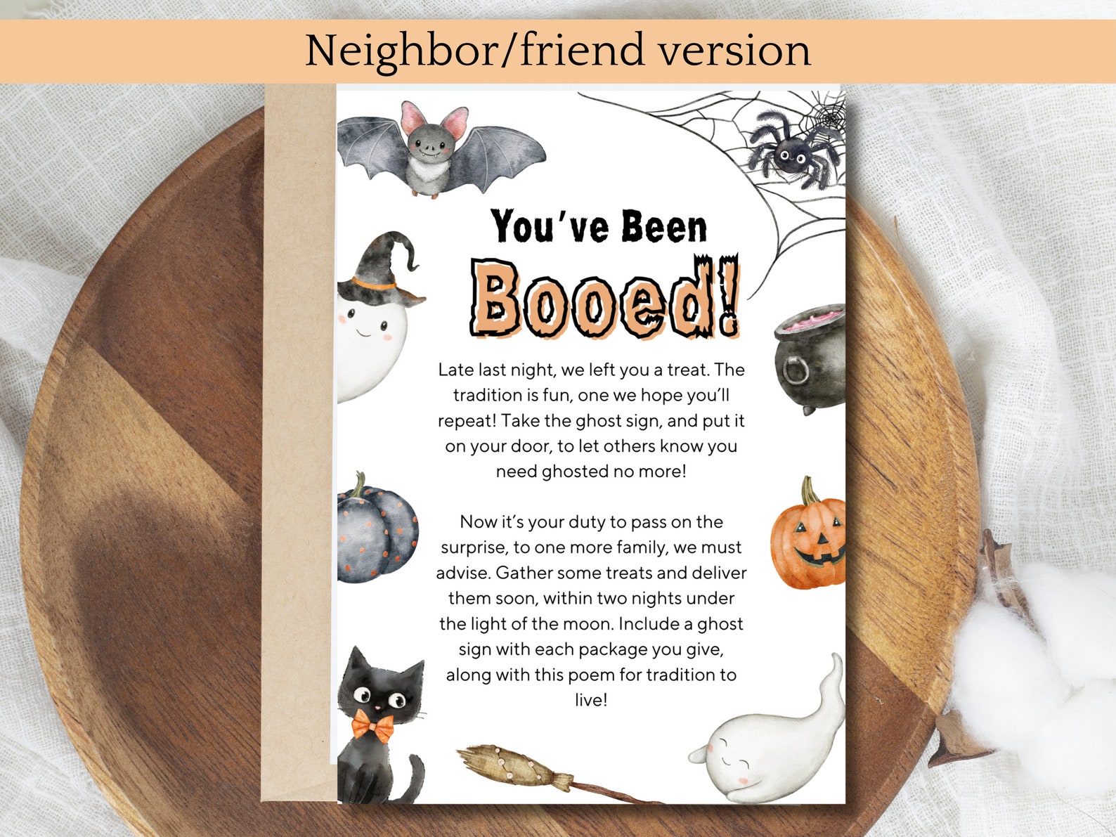 You've Been Booed Halloween Game: Printable Gift Tag (PDF) - Etsy