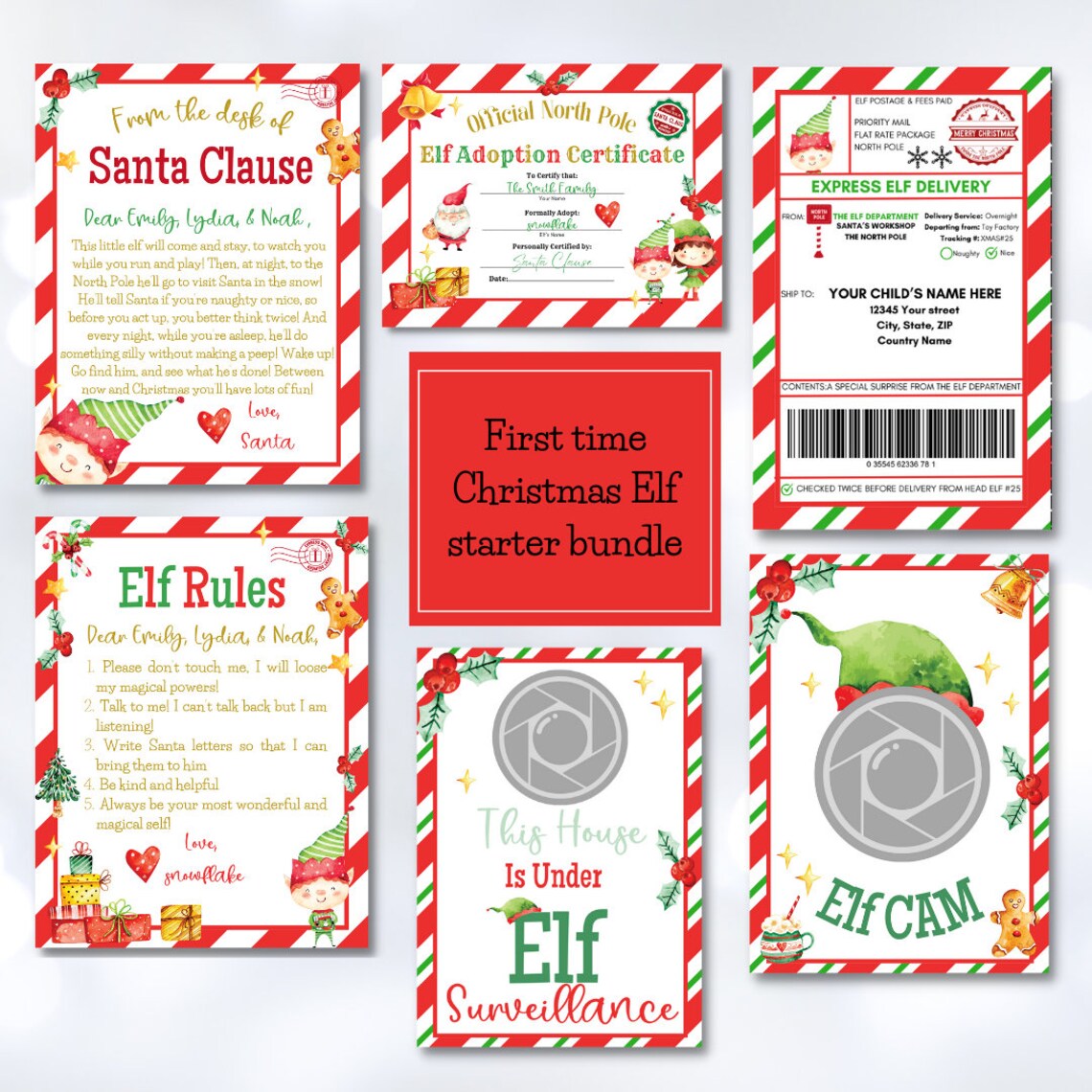 Christmas Elf Introduction Elf Kit Letter From Santa Elf - Etsy
