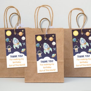 First Trip Around the Sun, Outer Space Thank You Tag, Galaxy Party ...