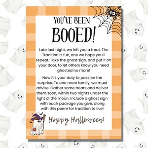 You've Been Booed Kit: Halloween Game, Door Hanger (PDF) - Etsy