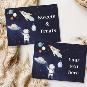 Editable Outer Space Food Labels: First Trip Around the Sun Party (5x7 ...