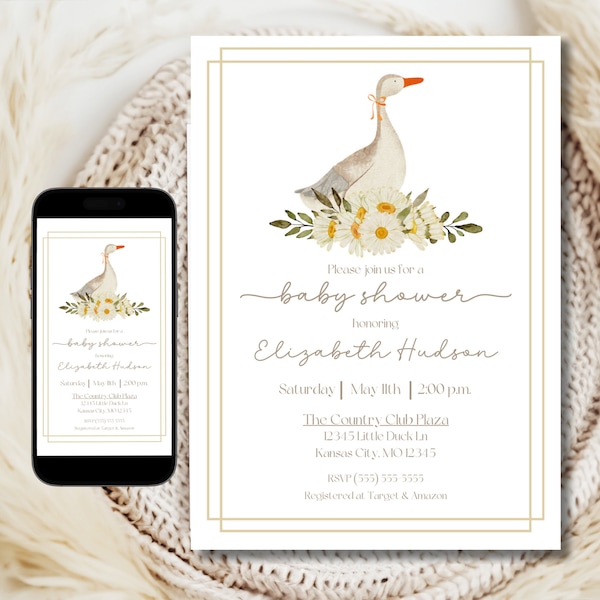 Goose Themed Baby Shower - Etsy