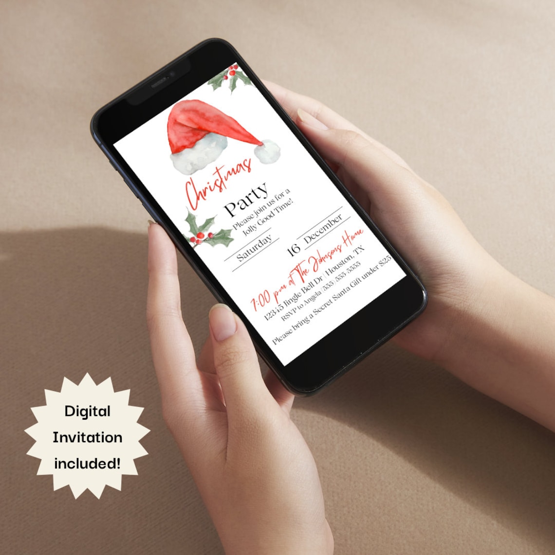 Office Christmas Party Invitation Christmas Dinner Party - Etsy