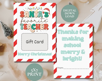 Printable Christmas Gift Card Holder Amazing Gift Card Instant Digital ...