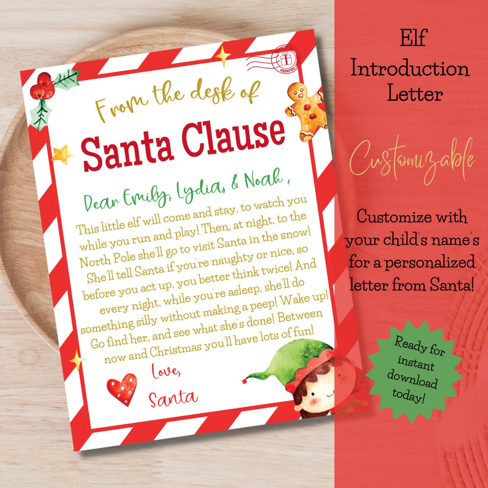 Christmas Elf Introduction Elf Kit Letter From Santa Elf - Etsy