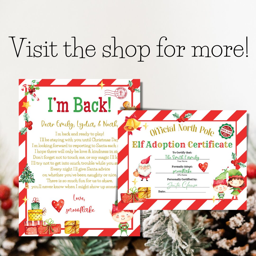 Christmas Elf Shipping Label, Letter From Santa, Elf Props, Elf Kit ...