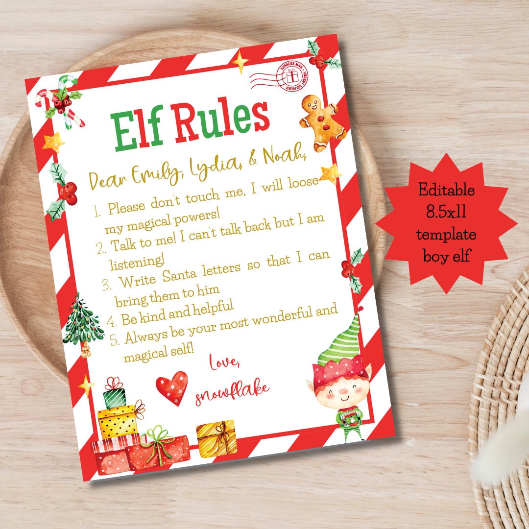 Christmas Elf Introduction Elf Kit Letter From Santa Elf - Etsy