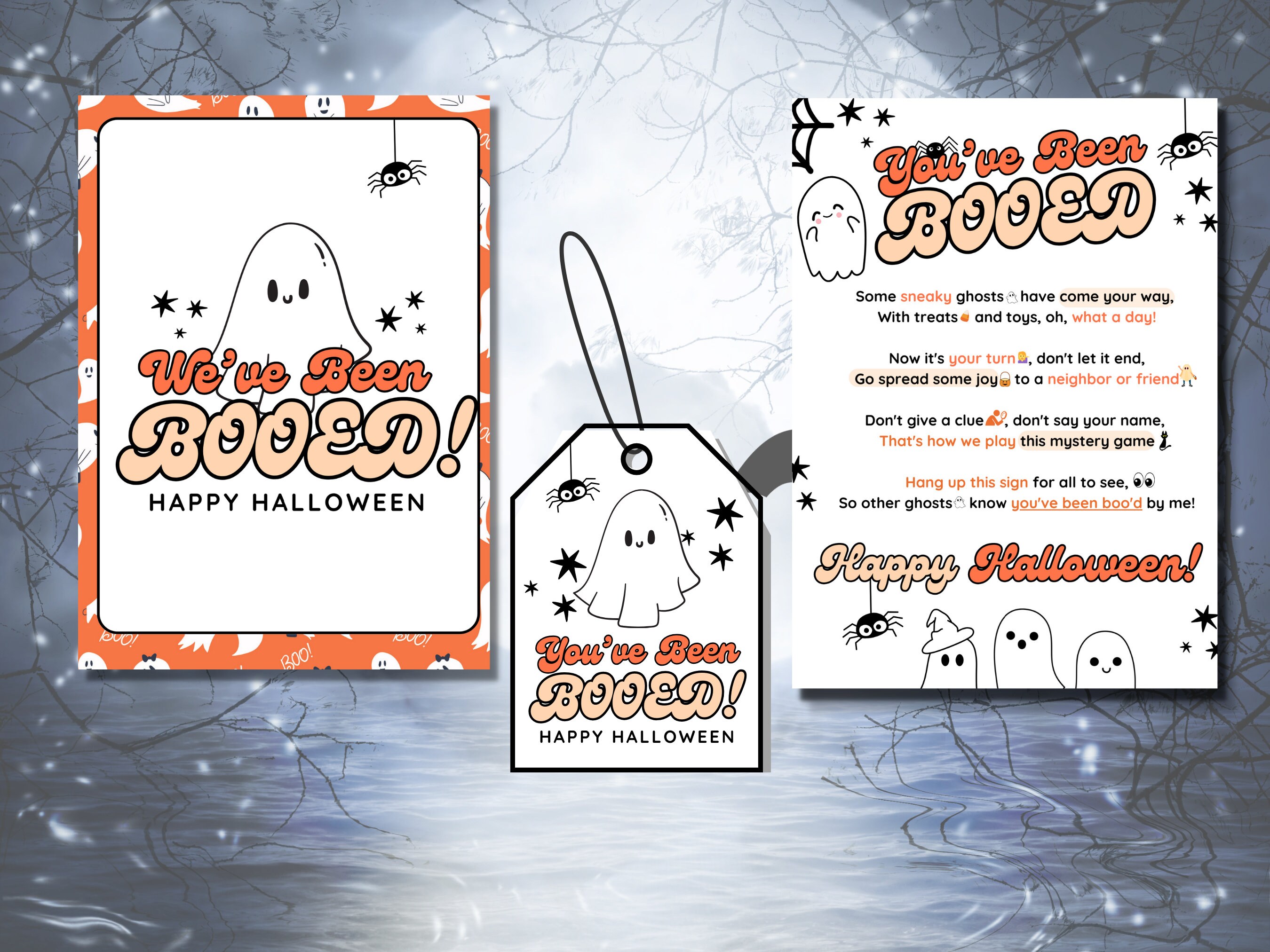 You've Been Booed Halloween Game Kit: Printable Gift Tags (digital ...