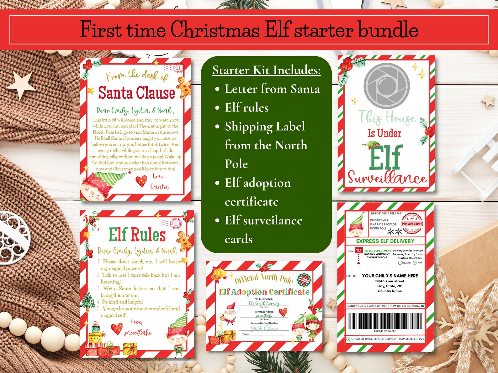 Christmas Elf Introduction, Elf Kit, Letter From Santa, Elf Printable ...