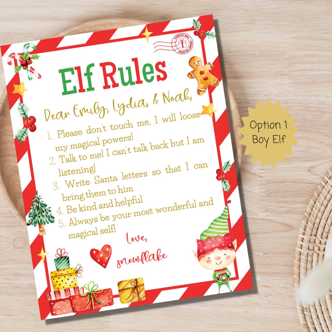 Editable Elf Rules, Elf Arrival Rules, Elf Printable, Elf Sign ...