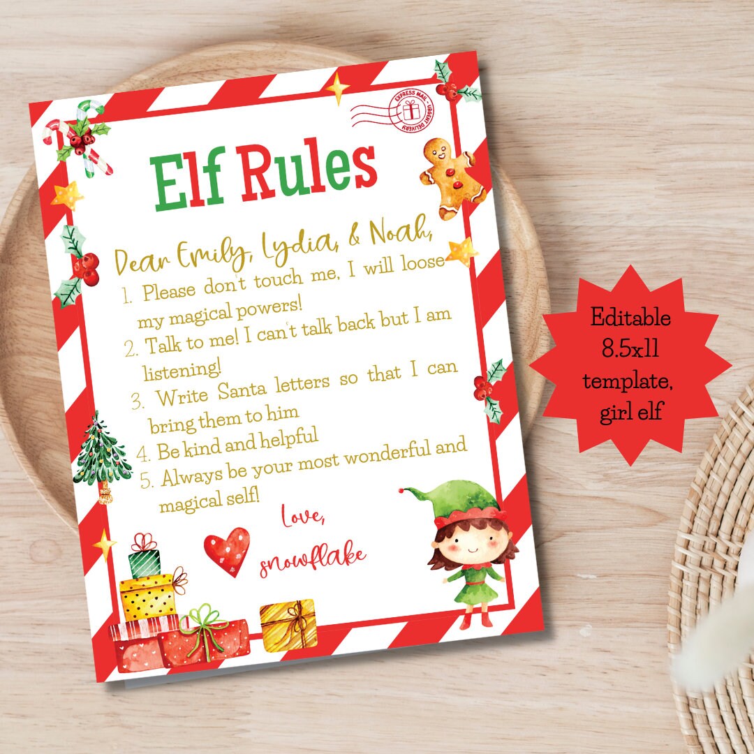 Christmas Elf Introduction Elf Kit Letter From Santa Elf - Etsy