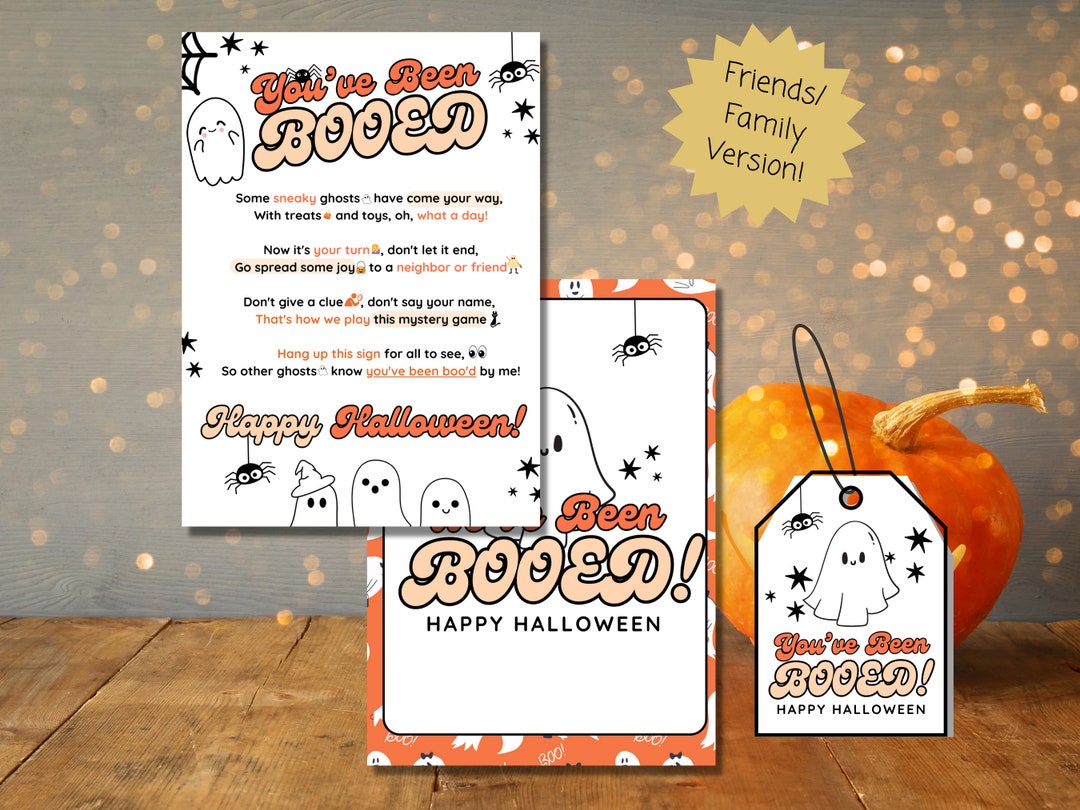 You've Been Booed Halloween Game Kit: Printable Gift Tags (digital ...