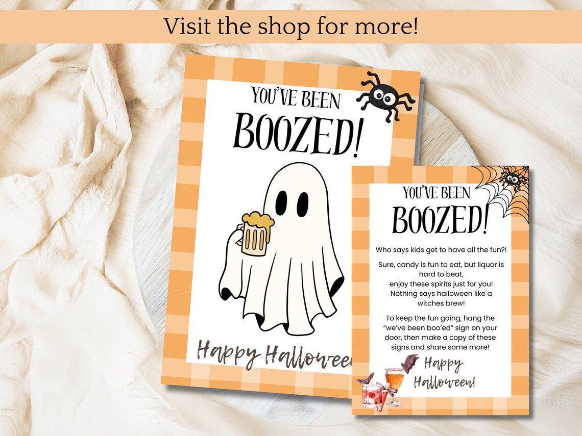 You've Been Booed Halloween Game: Printable Gift Tag (PDF) - Etsy