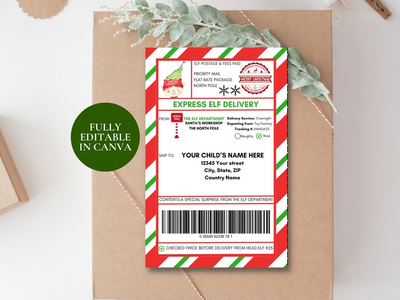 Christmas Elf Introduction Kit: Letter From Santa, Elf Report (digital ...