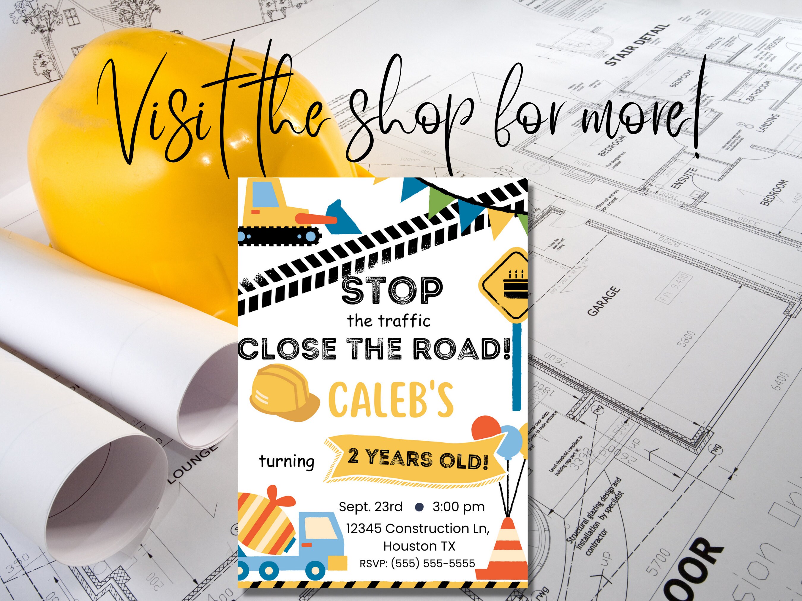 Editable Construction Thank You Card, Thank You Frame, Construction ...