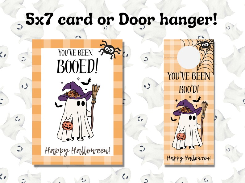 You've Been Booed Kit: Halloween Game, Door Hanger (PDF) - Etsy