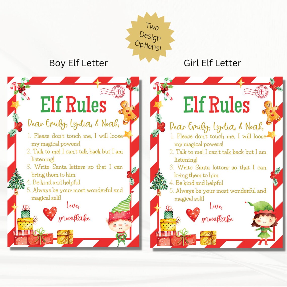 Editable Elf Rules, Elf Arrival Rules, Elf Printable, Elf Sign ...