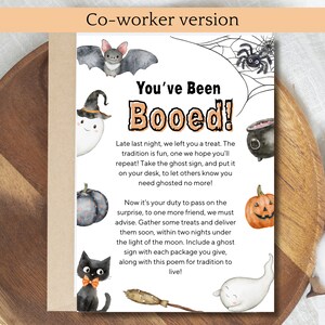 You've Been Booed Halloween Game: Printable Gift Tag (PDF) - Etsy