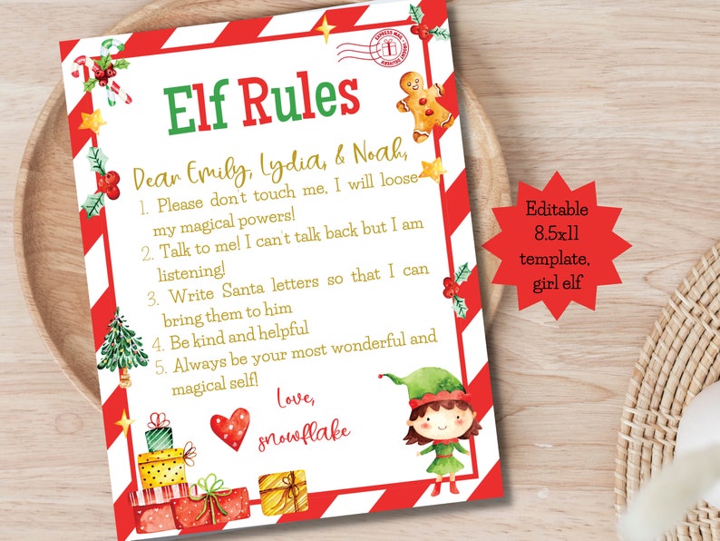 Christmas Elf Introduction, Elf Kit, Letter From Santa, Elf Printable ...