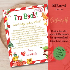 Christmas Elf Arrival Letter Bundle: Elf Adoption, Report Card (digital ...