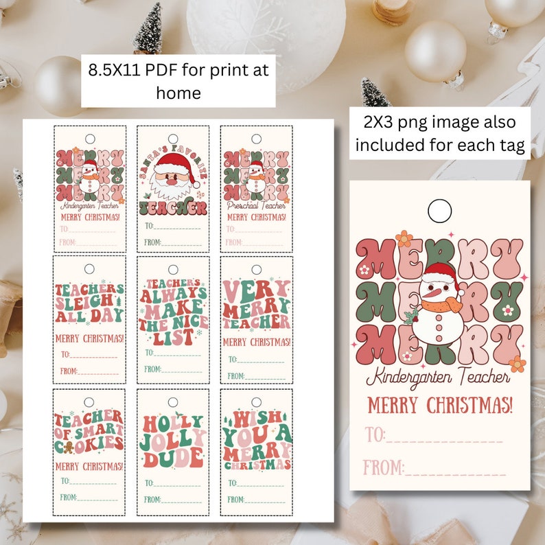 Teacher Appreciation Printable Tags Teacher Appreciation - Etsy