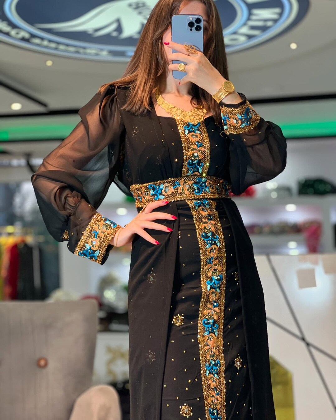 Kurdish Dress Traditional Kaftan Abaya, Kras Fistan Newroz Wedding ...