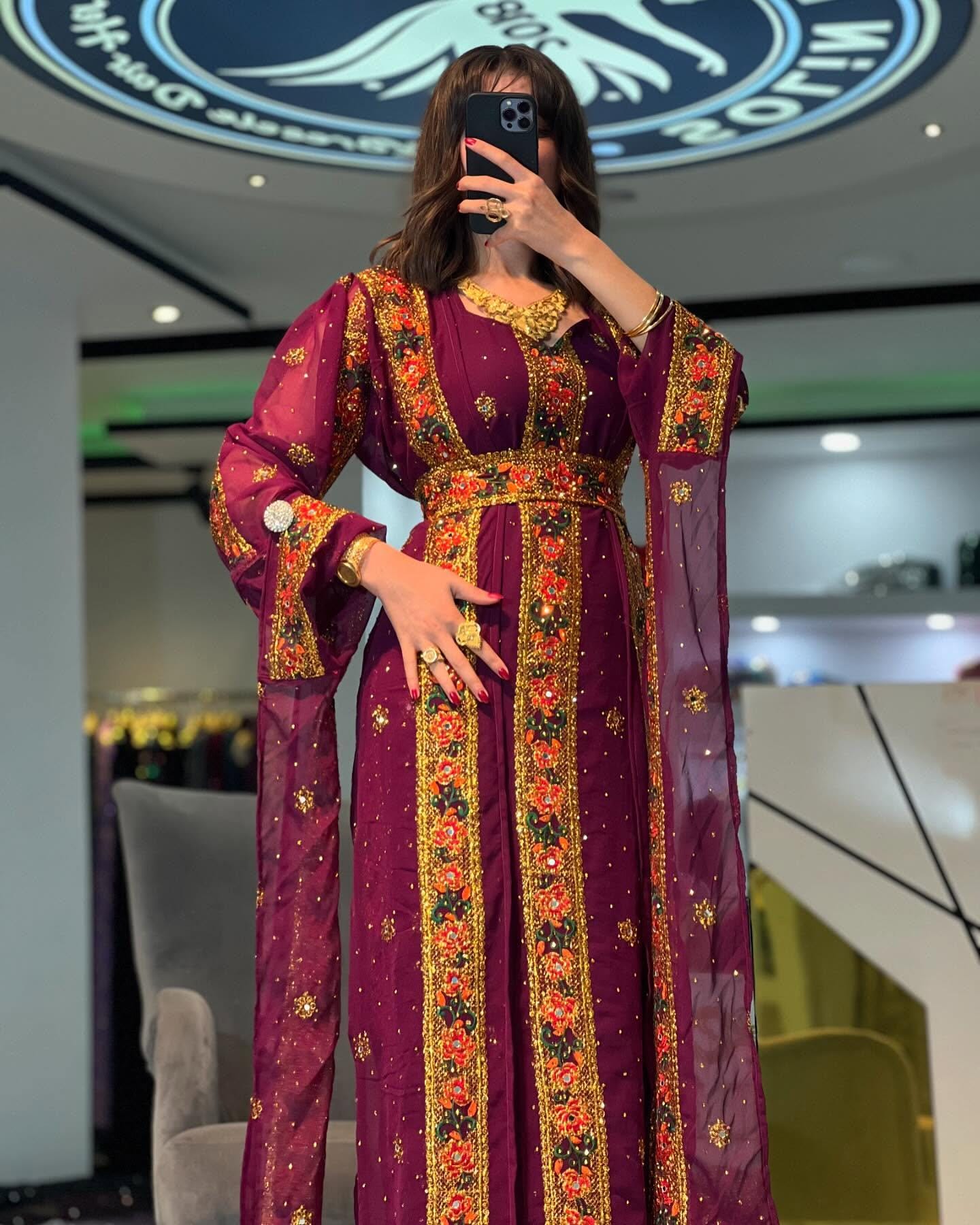 Kurdish Dress Traditional Kaftan Abaya, Kras Fistan Newroz Wedding ...