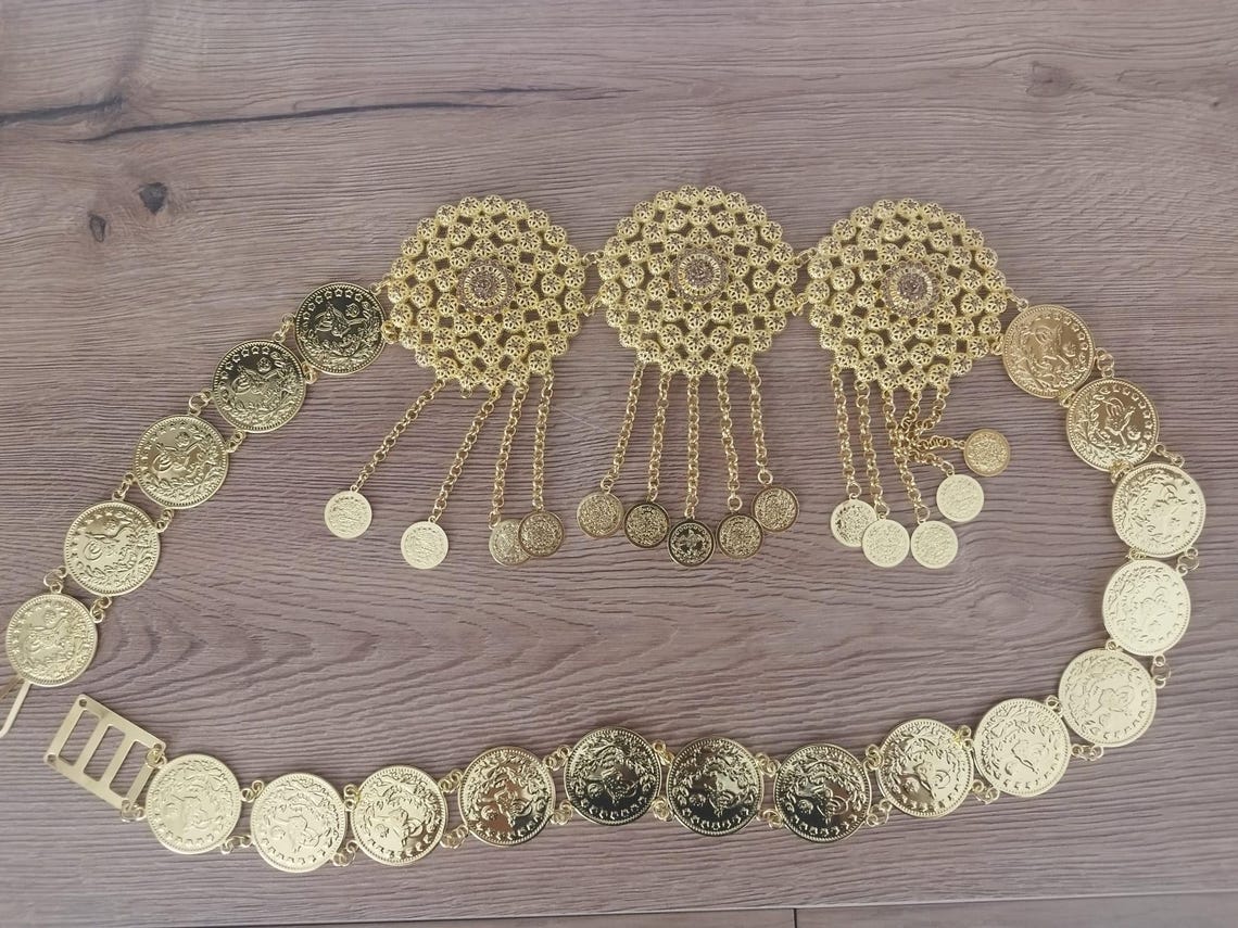 Kurdish Belt Golden Wedding Belt Kaftan Belt Abaya Belt - Etsy