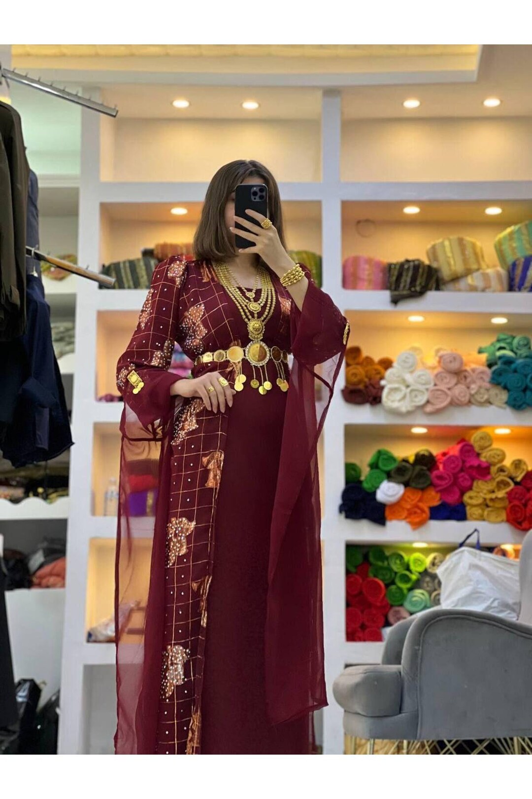 Kurdish Dress Traditional Kaftan Abaya, Kras Fistan Newroz Wedding ...
