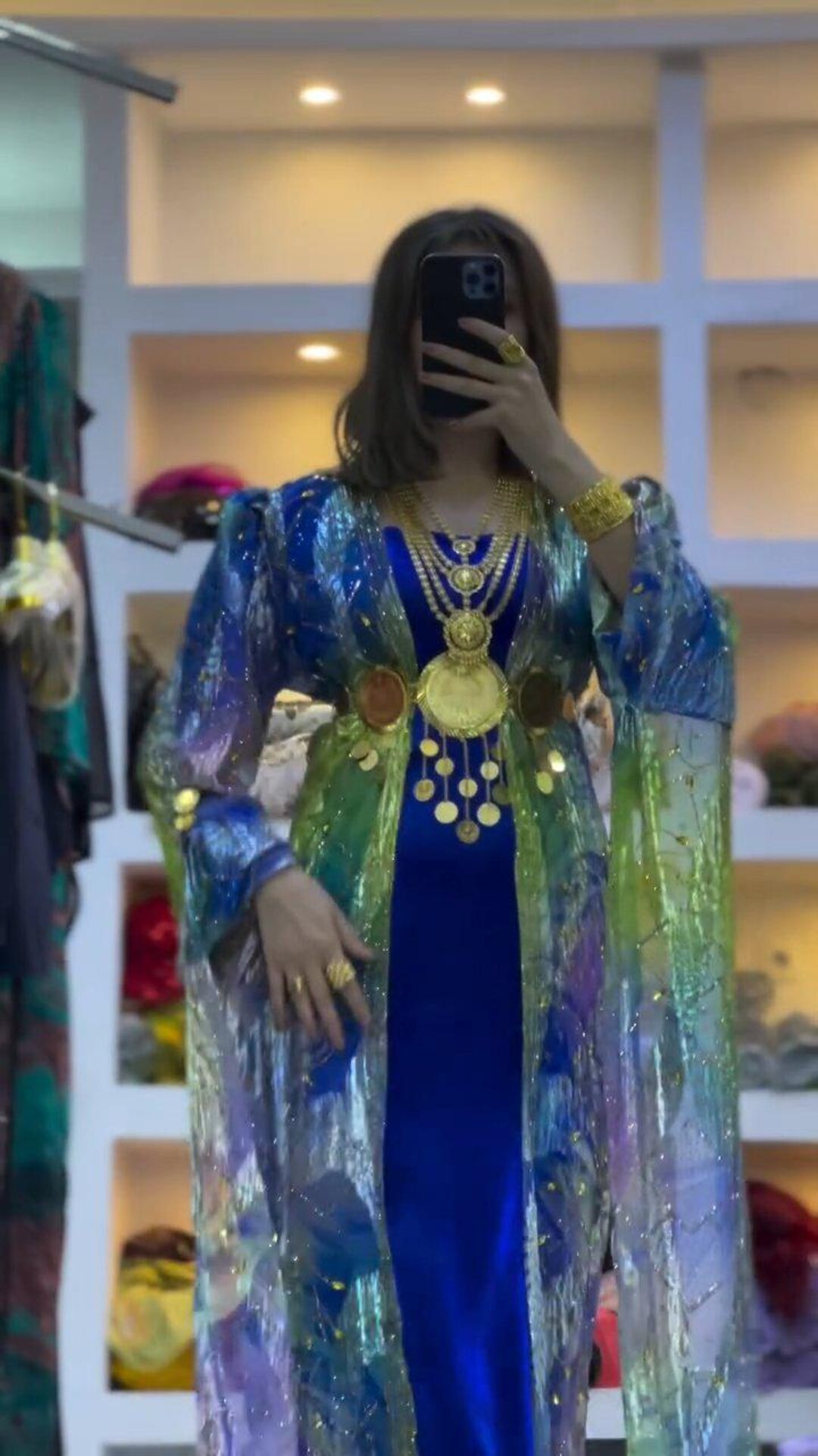 Blue Kurdish Dress Traditional Kaftan Abaya, Kras Fistan Newroz Wedding ...