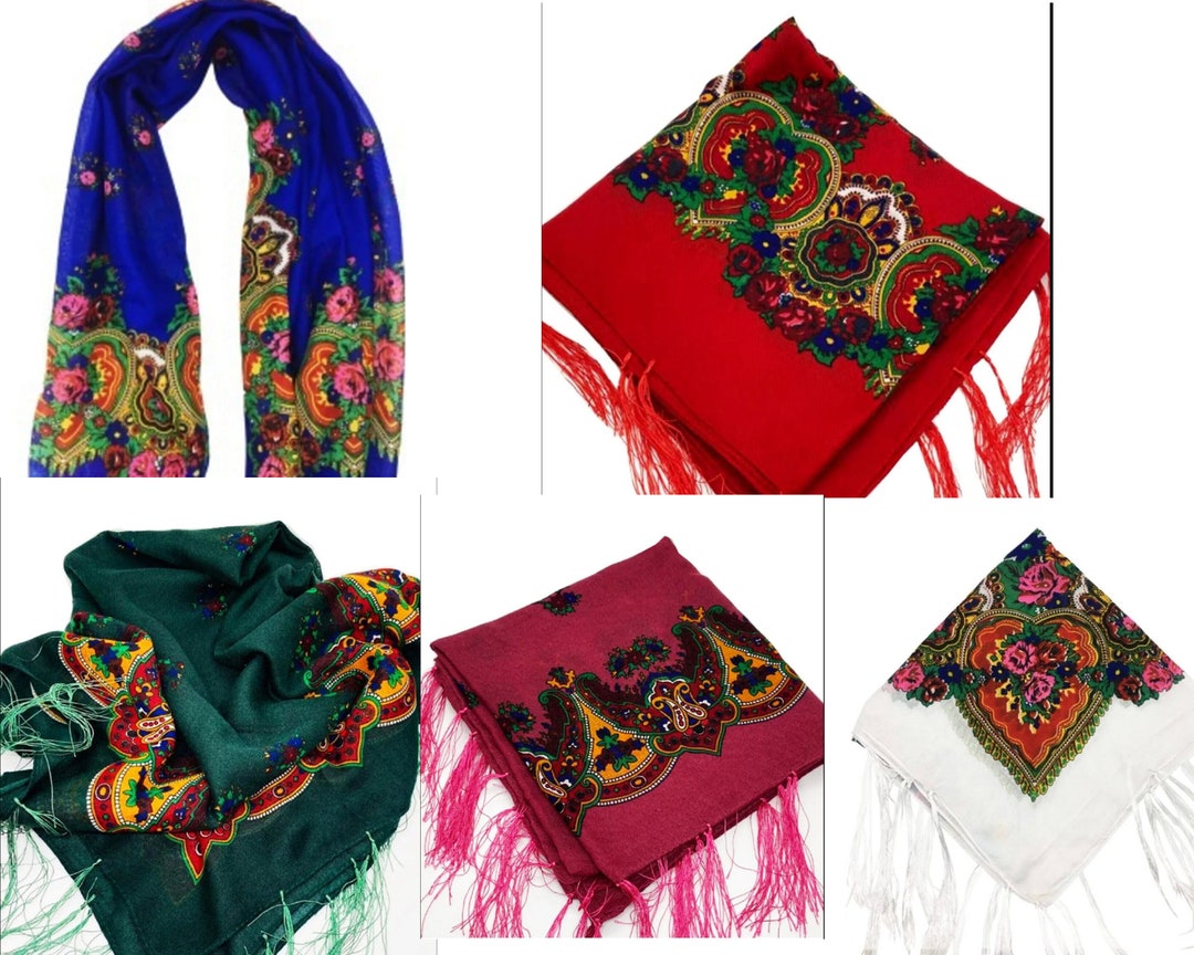 Kurdish Shawls 5 Pieces, Mardin Local Hamavi Shawl, Colorful Shawls ...