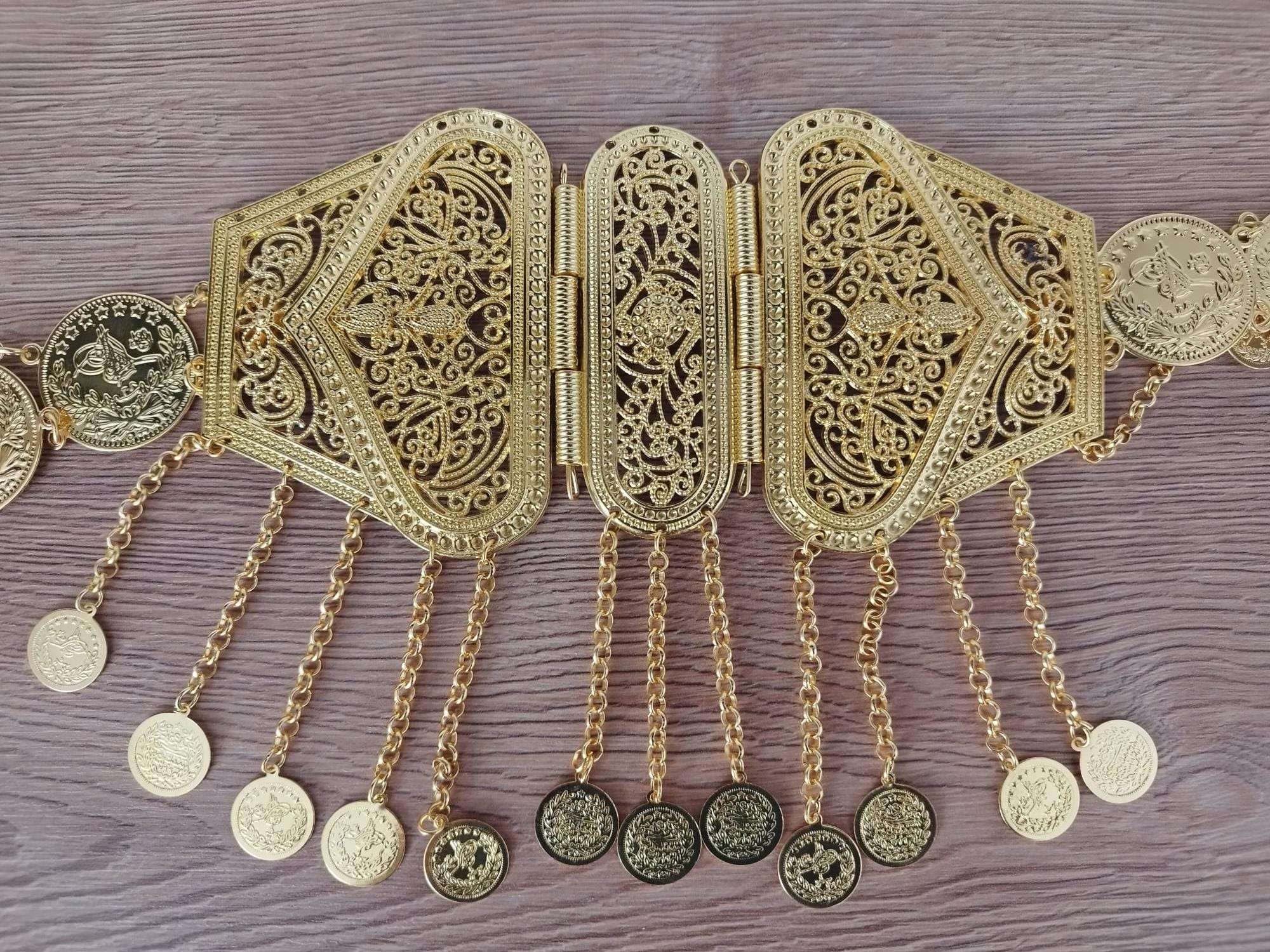 Kurdish Butterfly Belt Golden Wedding Belt Kaftan Belt Abaya Belt - Etsy