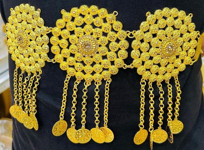 Kurdish Belt Golden Wedding Belt Kaftan Belt Abaya Belt - Etsy