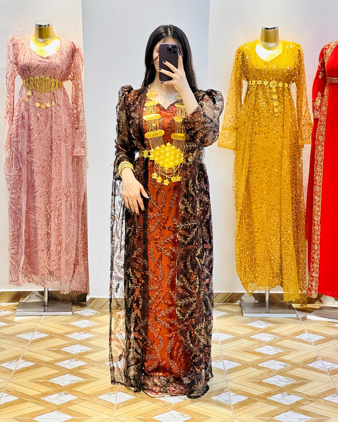 Kurdish Dress Traditional Kaftan Abaya, Kras Fistan Newroz Wedding ...