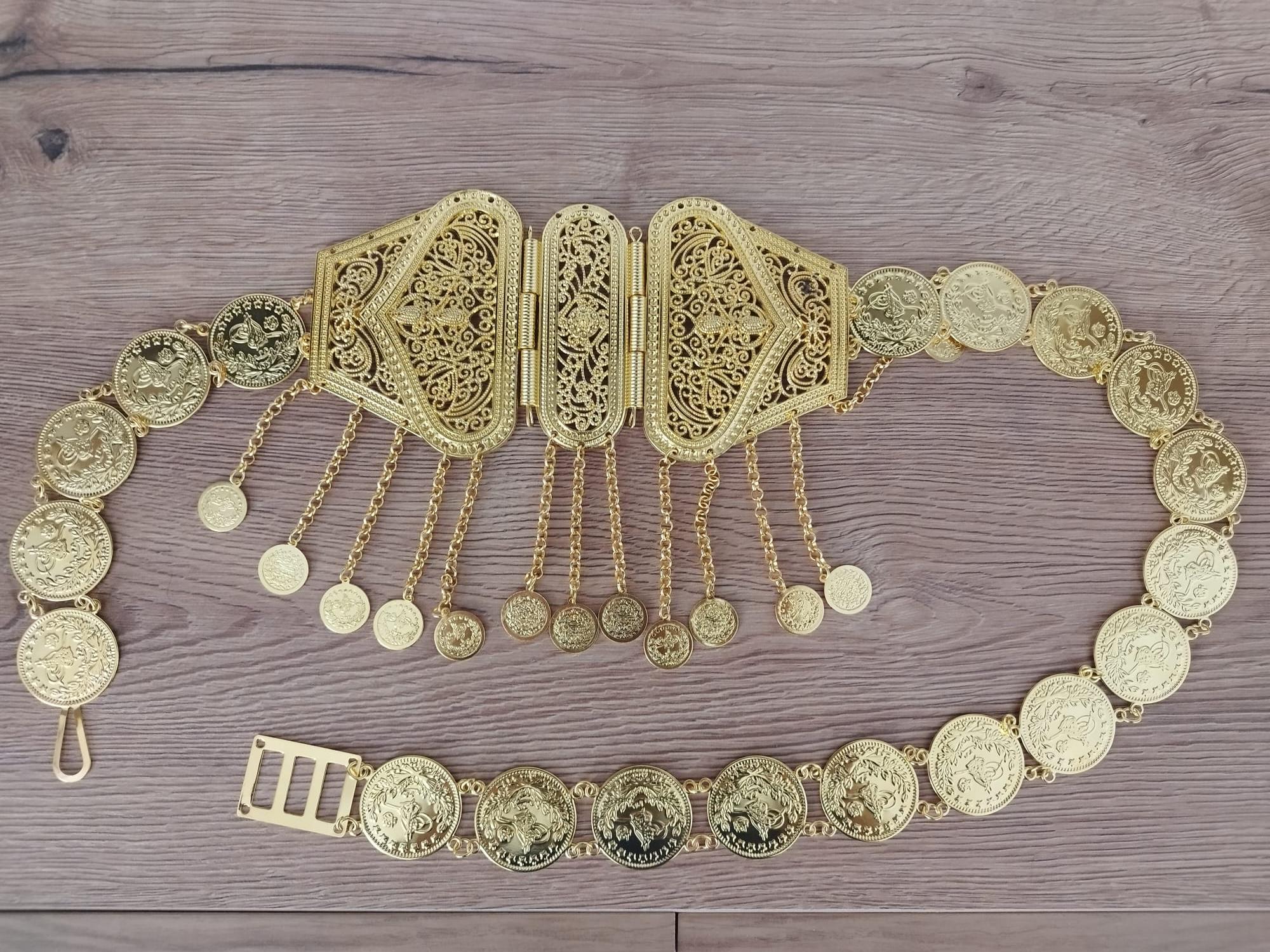 Kurdish Butterfly Belt Golden Wedding Belt Kaftan Belt Abaya Belt - Etsy