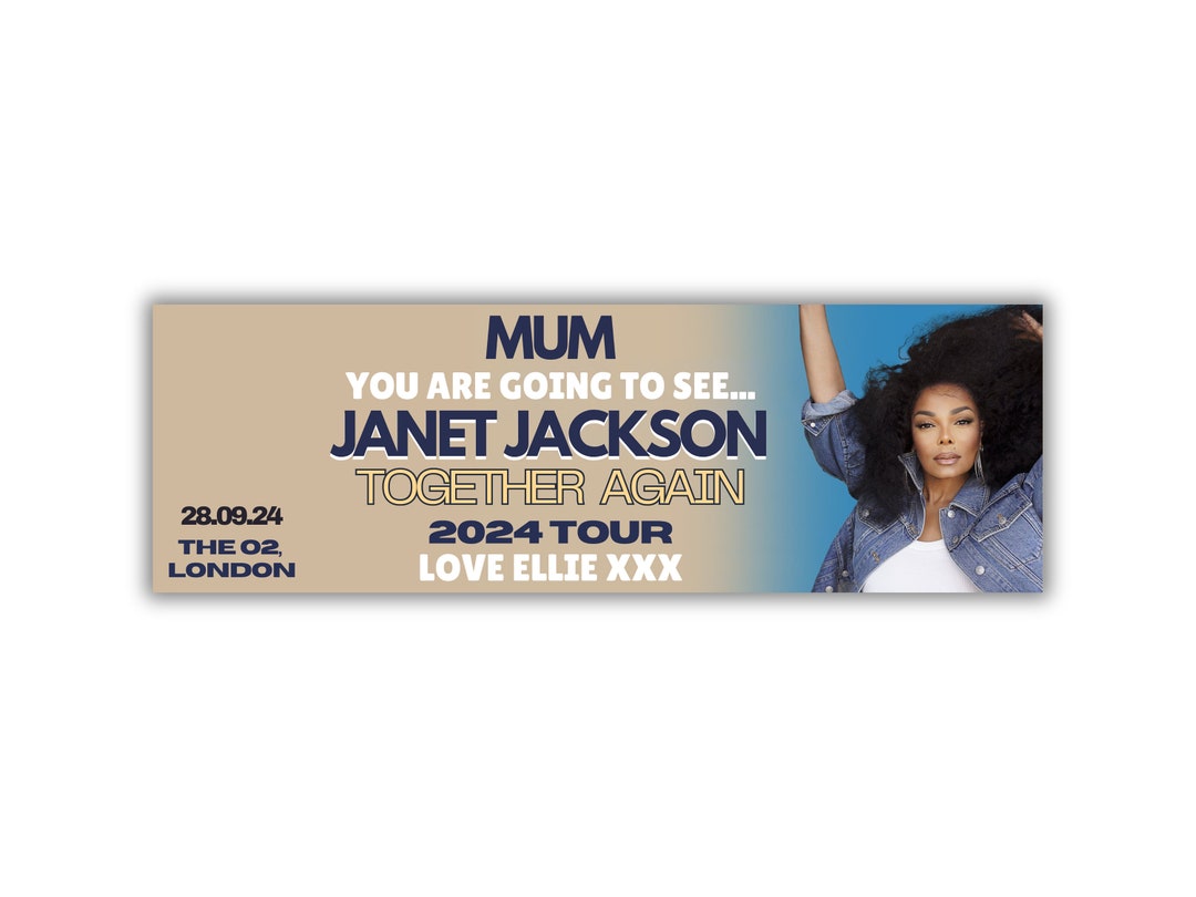 Janet Jackson Together Again 2024 Tour Surprise Ticket Gift Reveal - Etsy
