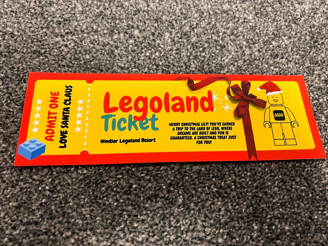 Legoland Customisable Ticket Surprise Legoland Custom Ticket - Etsy UK