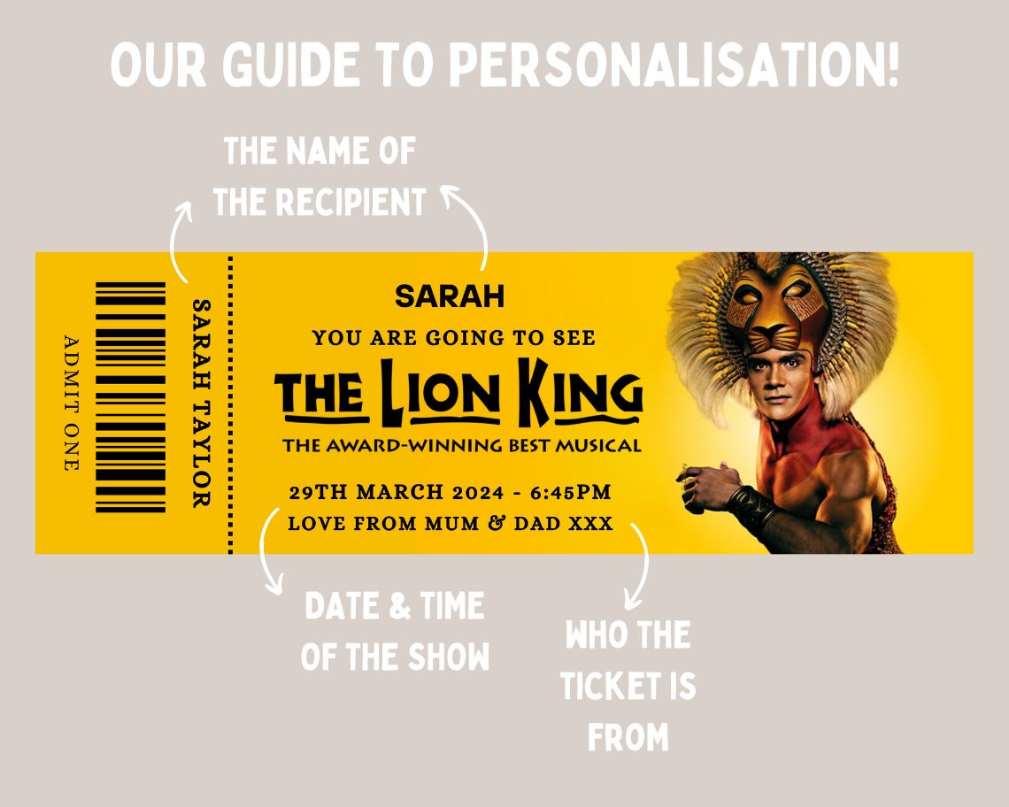 The Lion King Reveal Ticket Surprise, West End LION KING the Musical ...