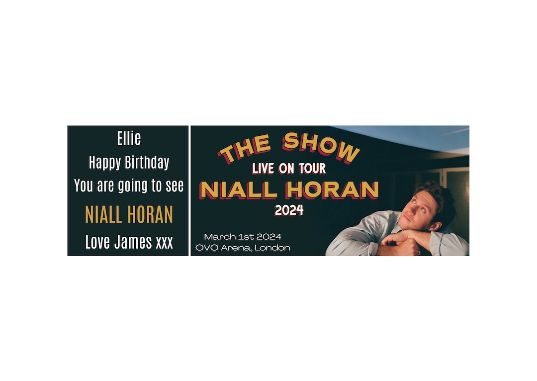 Niall Horan: the Show Live on Tour Surprise Gift Reveal Ticket 2024 - Etsy