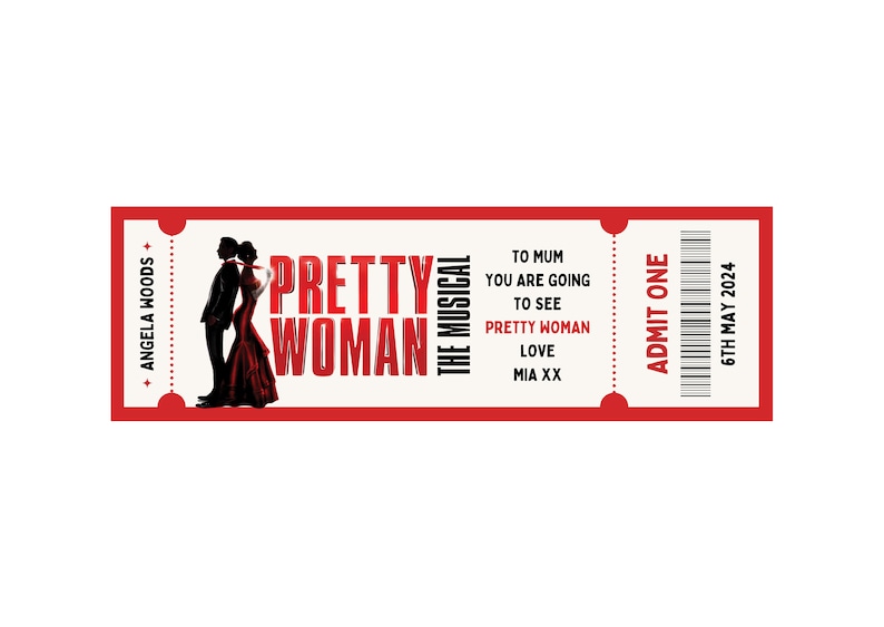 Pretty Woman the Musical Surprise Gift Reveal Ticket 2024 - Etsy