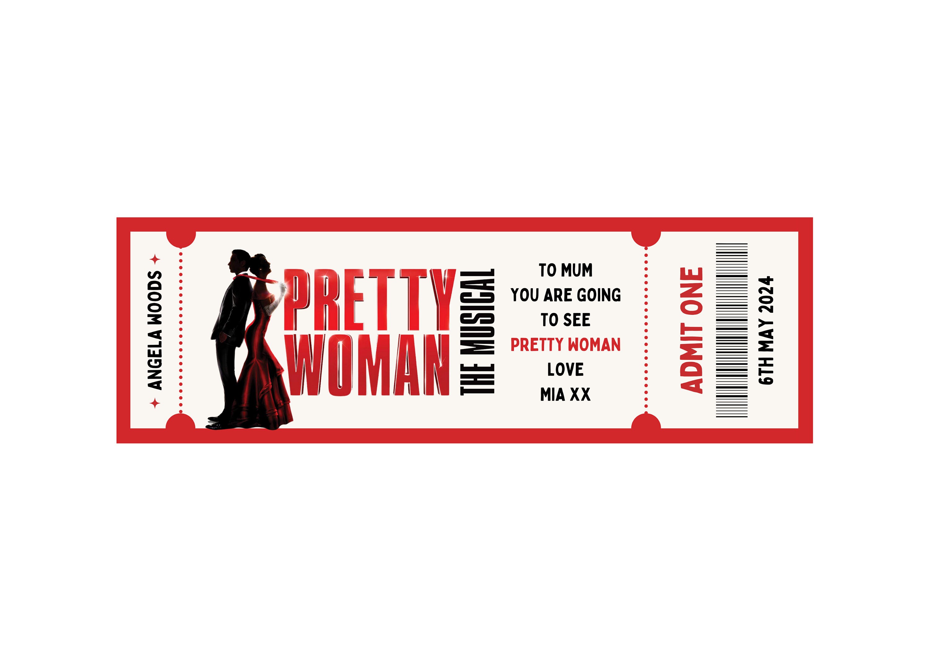 Pretty Woman the Musical Surprise Gift Reveal Ticket 2024 - Etsy